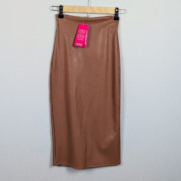 Commando | Skirts | Commando Faux Leather Brown Tan Midi Pencil Skirt ...